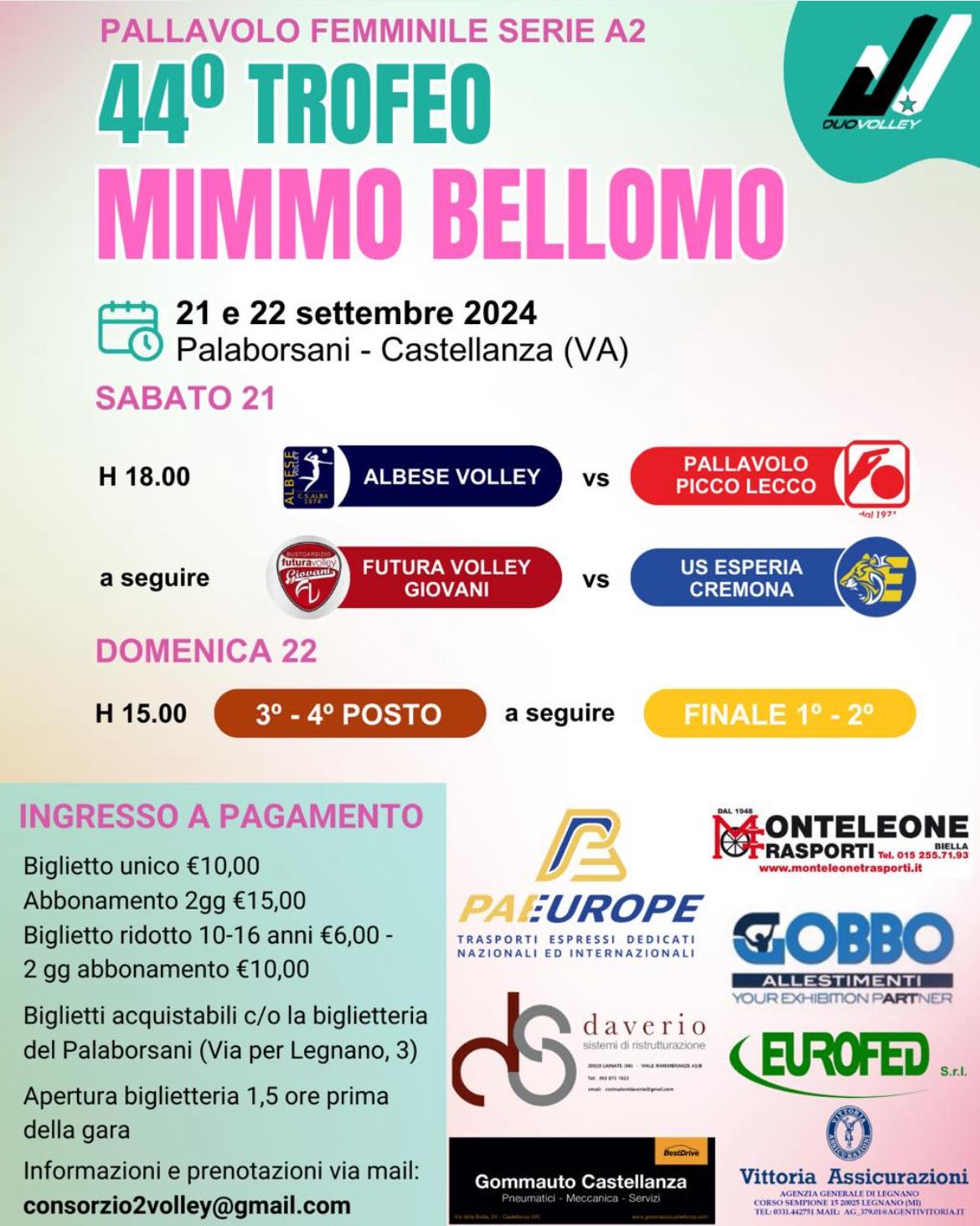 Castellanza: Al via la 44ª edizione del "Trofeo Mimmo Bellomo" al ...