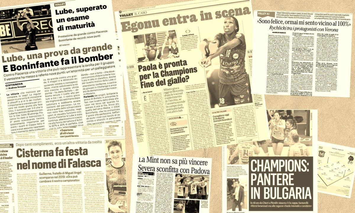 Rassegna Stampa: Le principali notizie di Superlega, A1 femminile e ...